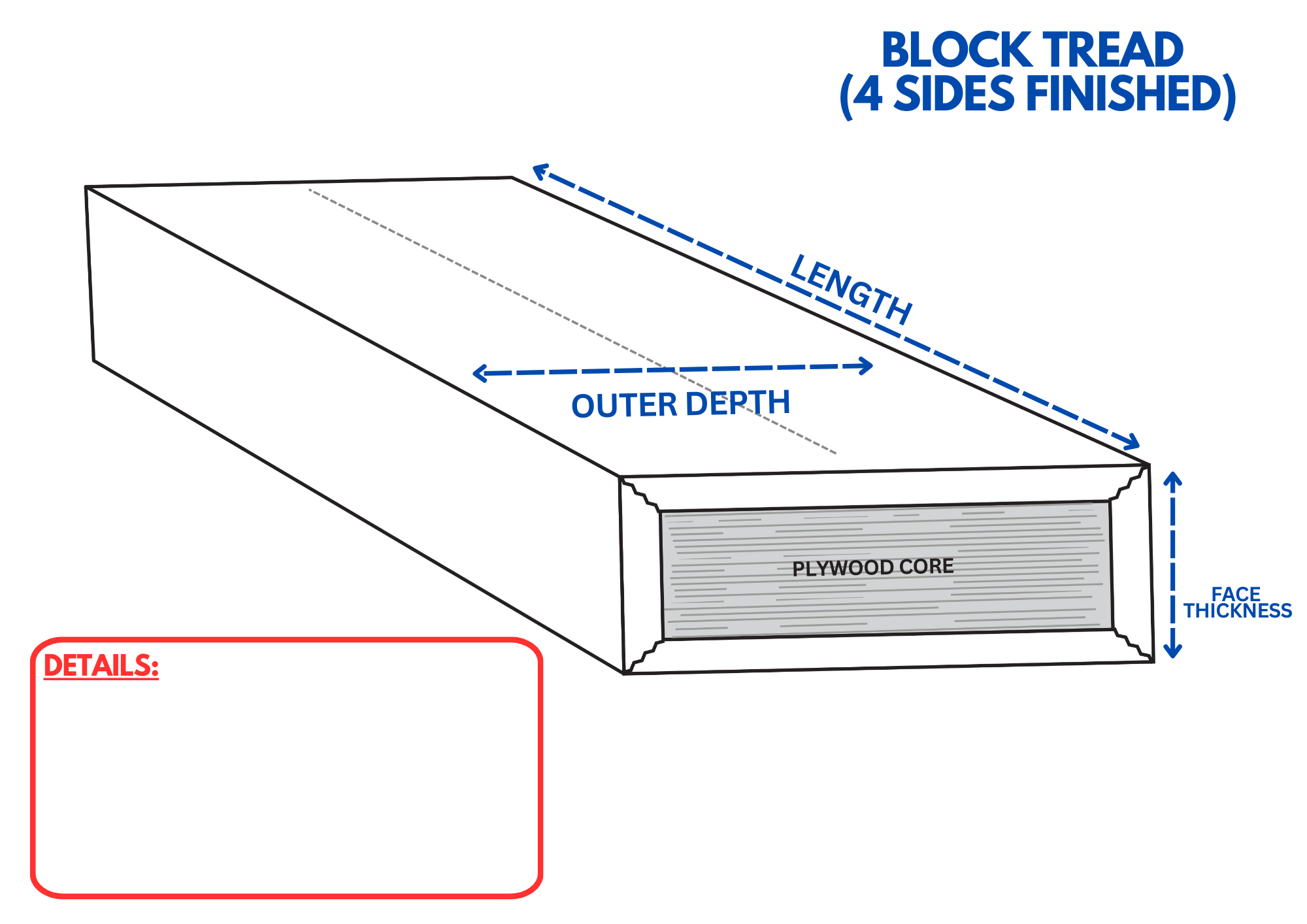 Floating Block Treads - Voda Stairs