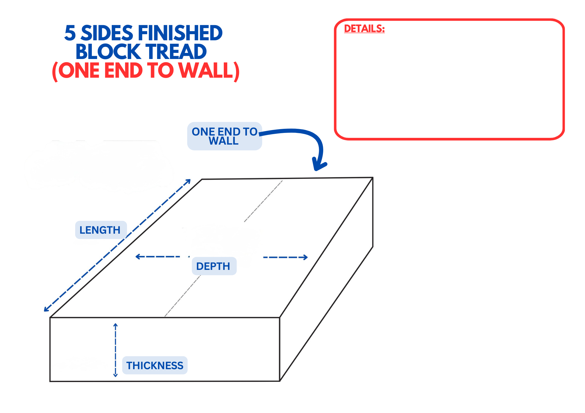 Floating Block Treads - Voda Stairs